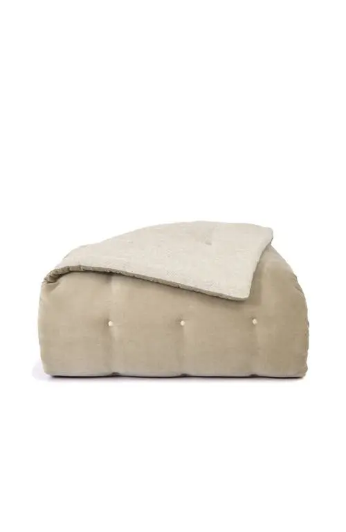 CHRISTY Jaipur Luxury Cotton Velvet Quilted Throw - Hazelnut