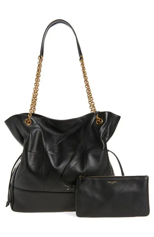 Saint Laurent Jamie 4.3 Patchwork Leather Shopper - Noir