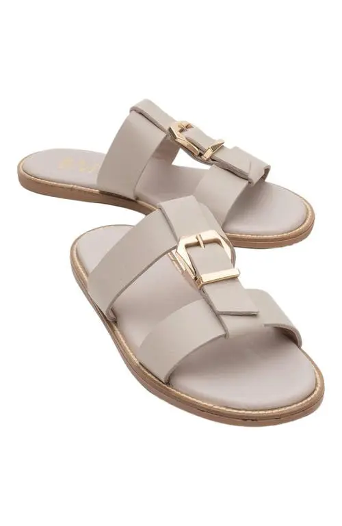 FOREVER & ALWAYS SHOES Sveta Leather Buckled Sandal - Light Beige Leather
