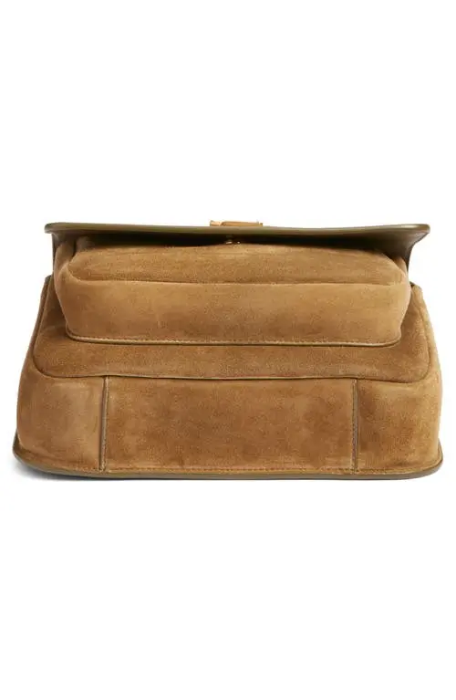 Saint Laurent Niki Suede Crossbody Bag - Barley Green