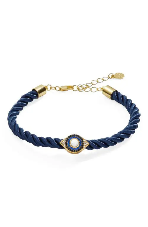 ALEX AND ANI Evil Eye Adjustable Cord Bracelet - Blue