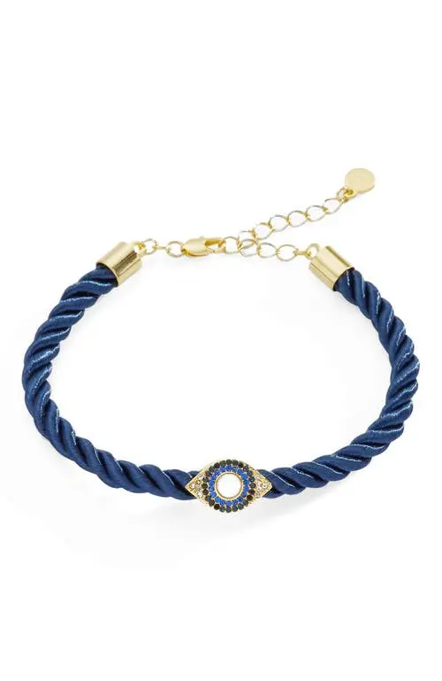 ALEX AND ANI Evil Eye Adjustable Cord Bracelet - Blue