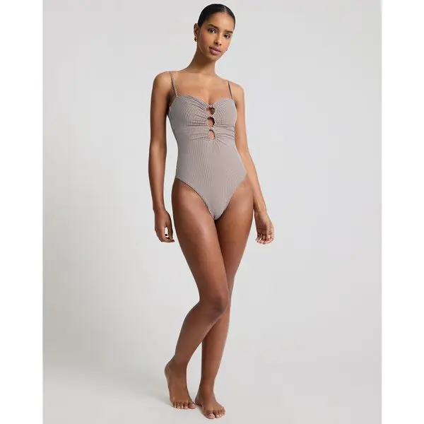 Onia Colette One-piece - Brown/white