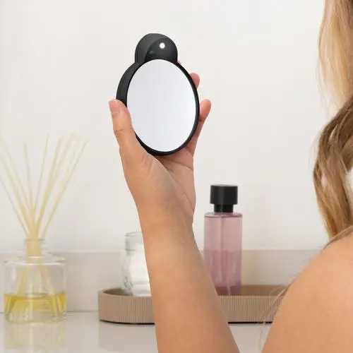 ZADRO Lighted Compact Mirror With 15x Magnification & Retractable Suction Cups