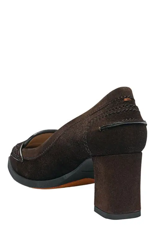 Santoni Seta Suede Mid-heel Pumps