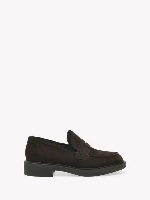 GIANVITO ROSSI Harris Penny Loafer - Brown Suede