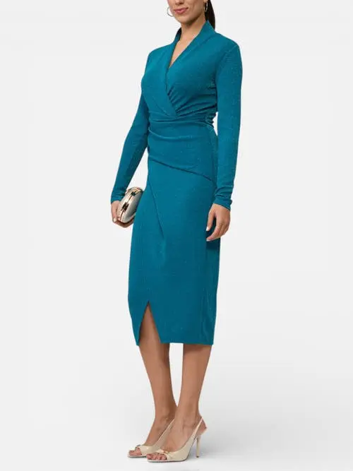 Rachel Rachel Roy Bret Wrap Front Midi Dress - Dark Teal