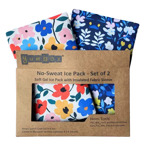 YUMBOX Gel Ice Packs In Fabric Sleeve 2-pack - Floral