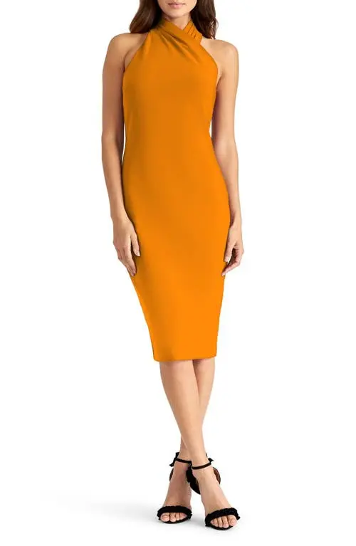 Rachel Rachel Roy Harland Crossover Halter Midi Dress - Honey