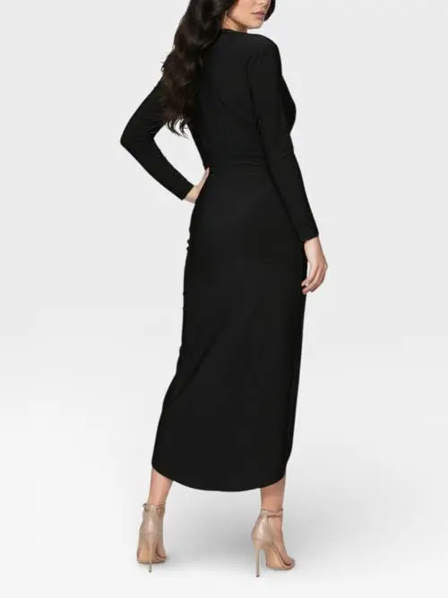 Rachel Rachel Roy Wrap Front Midi Dress - Black