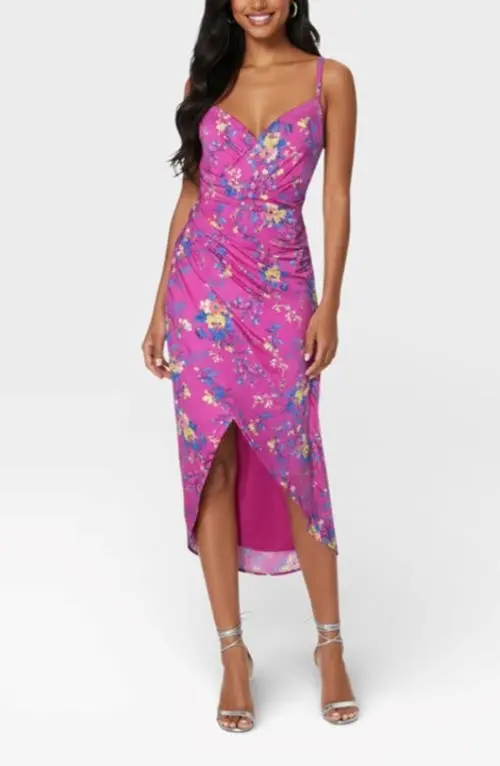 Rachel Rachel Roy Printed Wrap Midi Dress
