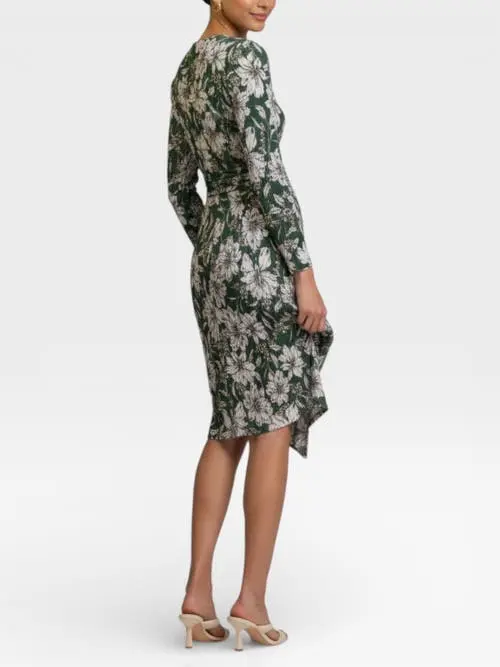 Rachel Rachel Roy Printed Sylvia Wrap Midi Dress - Spruce Bloom