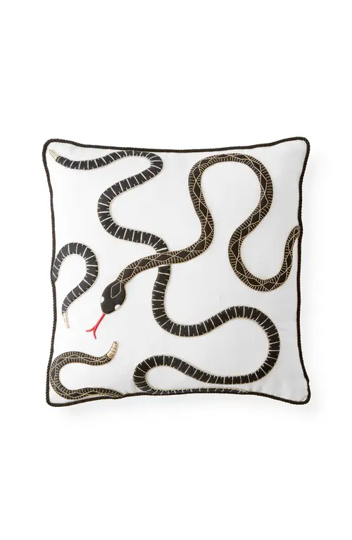 Jonathan Adler Eden Embroidered Pillow - Black