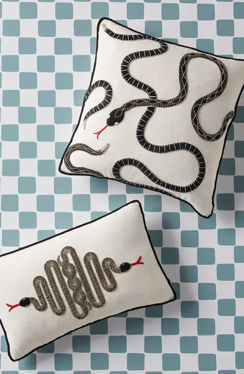 Jonathan Adler Eden Embroidered Pillow
