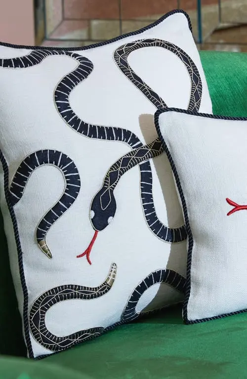 Jonathan Adler Eden Embroidered Pillow