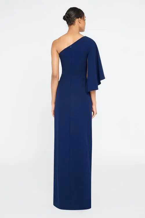 Theia Giuliana Crepe Column Gown