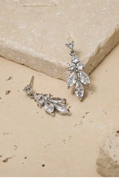 UNTAMED PETALS Vania Crystal Drop Earrings - Silver