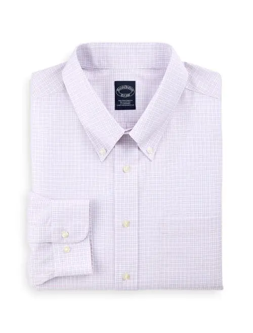 Brooks Brothers Big & Tall Non-iron Grid Patterned Dress Shirt