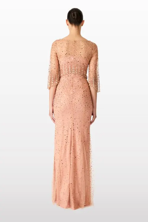 Jenny Packham Kiya Embellished Maxi Gown - Sable