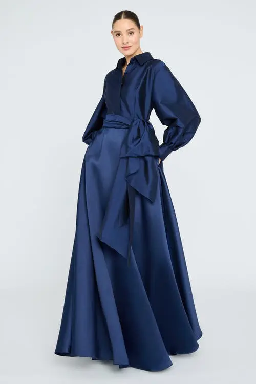 Theia Frieda Shirtdress Gown