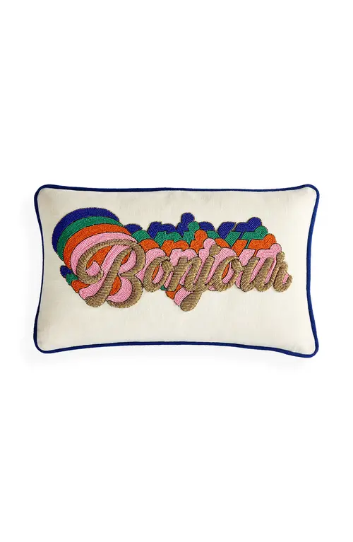 Jonathan Adler Bonjour Beaded Pillow - Multicolor