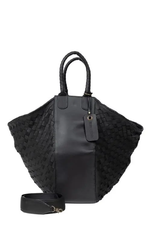 DEUX MAINS All Day Leather Tote - Black