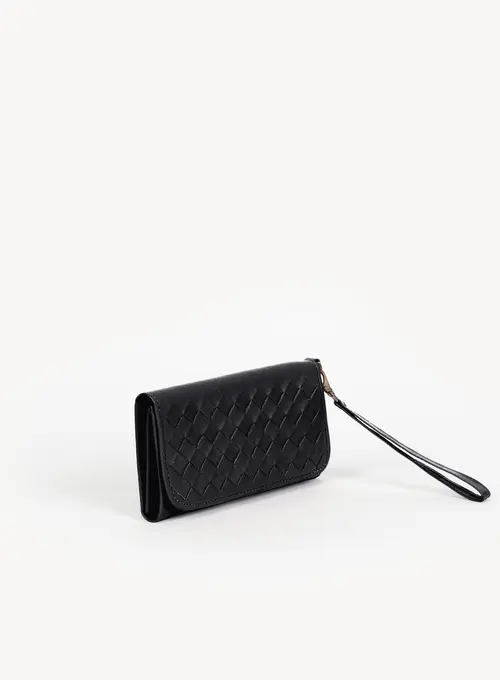 DEUX MAINS Woven Wristlet Wallet