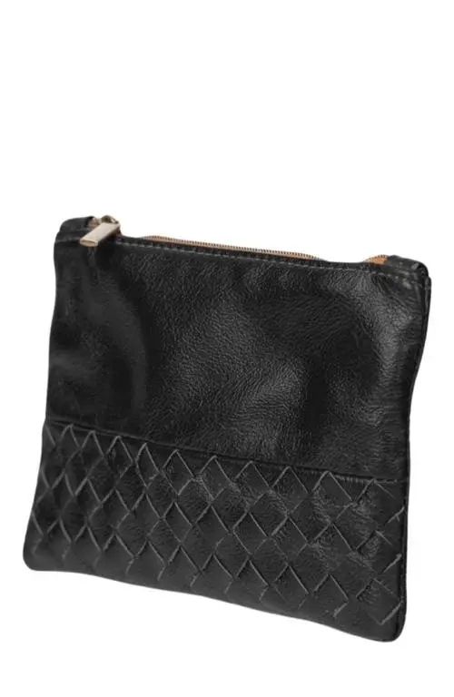 DEUX MAINS Woven Pouch - Black - Small