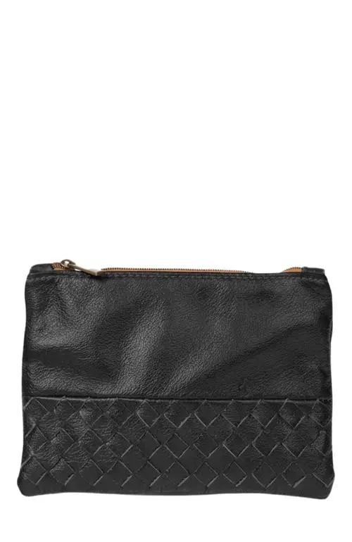 DEUX MAINS Woven Pouch - Black - Small