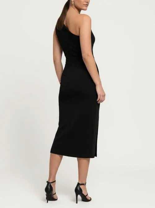 Rachel Rachel Roy Lara One-shoulder Midi Dress - Black