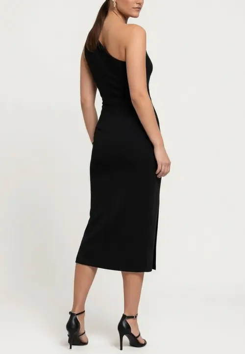 Rachel Rachel Roy Lara One-shoulder Midi Dress - Black