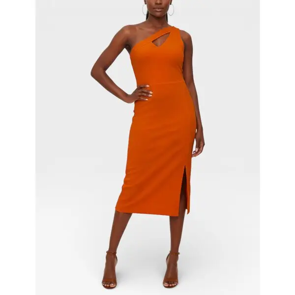 Rachel Rachel Roy Lara One-shoulder Midi Dress - Saffron