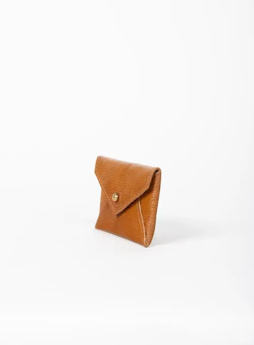 DEUX MAINS Coin Pouch - Cognac