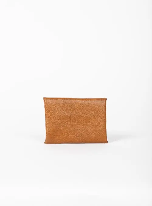 DEUX MAINS Coin Pouch - Cognac