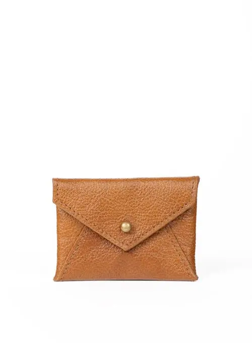 DEUX MAINS Coin Pouch - Cognac