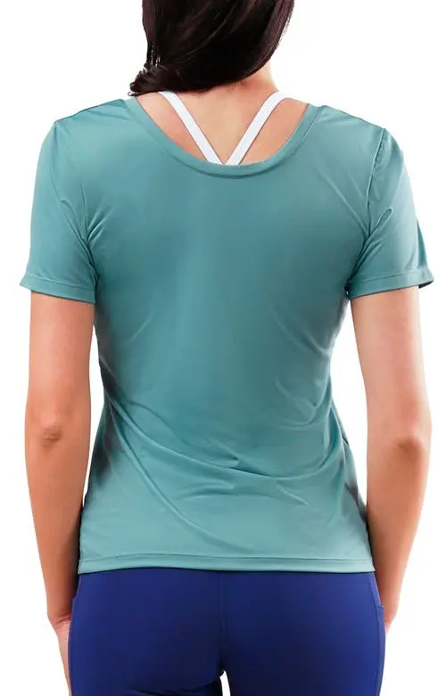 UV SKINZ Short Sleeve Reverse Neck Tee - River