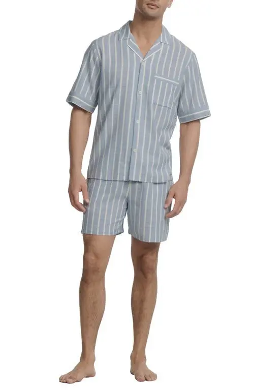 Eberjey Striped Short Pajamas - Classic Stripe Slate