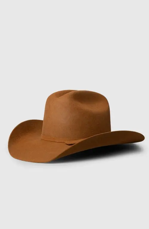 MANELA Felt Cowboy Hat - Brown