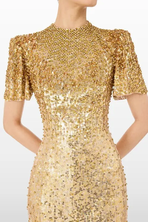 Jenny Packham Jourdain Sequin-embellished Gown - Illusion
