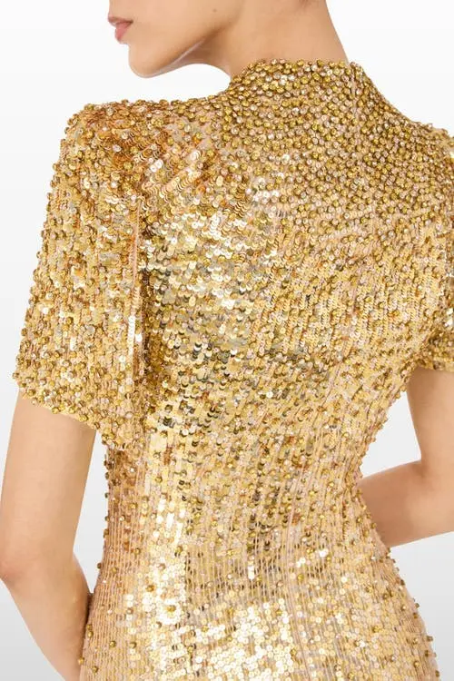 Jenny Packham Jourdain Sequin-embellished Gown - Illusion