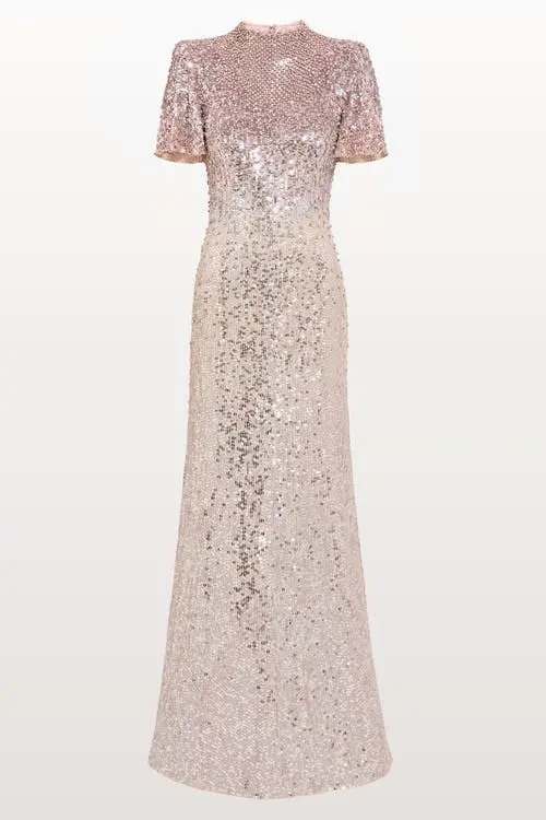 Jenny Packham Jourdain Sequin-embellished Gown - Sugar