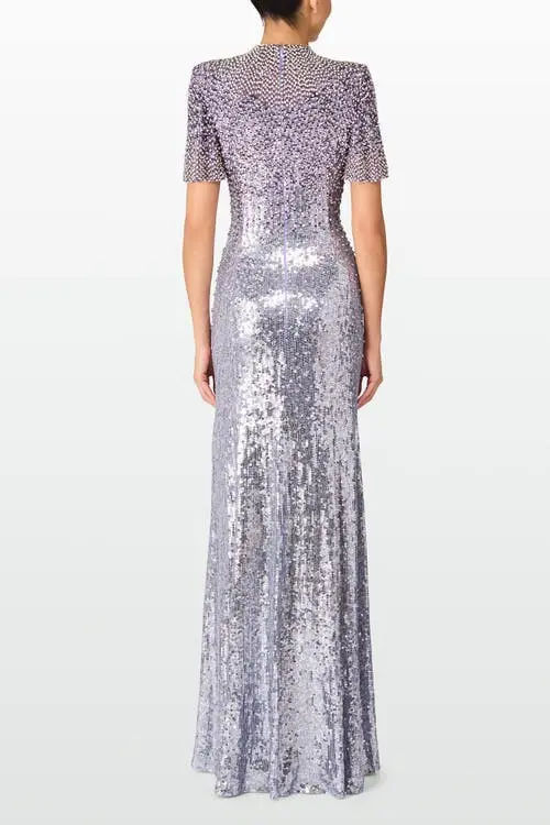 Jenny Packham Jourdain Sequin-embellished Gown - Viola