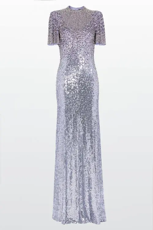 Jenny Packham Jourdain Sequin-embellished Gown - Viola