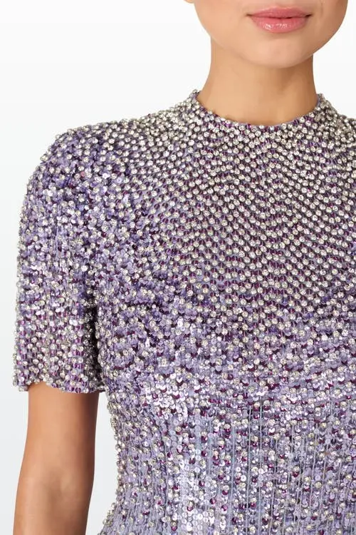 Jenny Packham Jourdain Sequin-embellished Gown - Viola