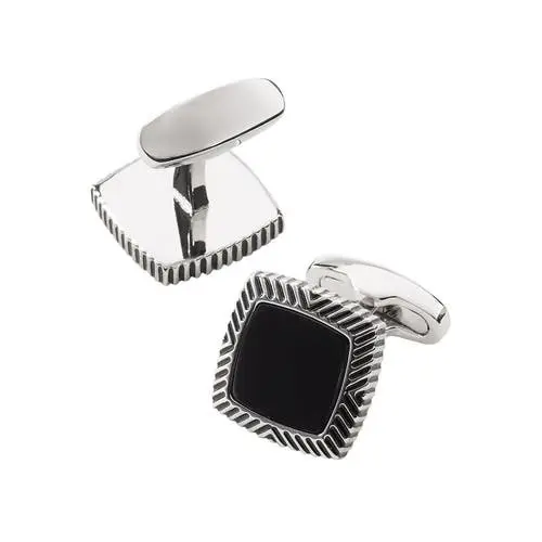 LINK UP Onyx Soft Square Cufflinks