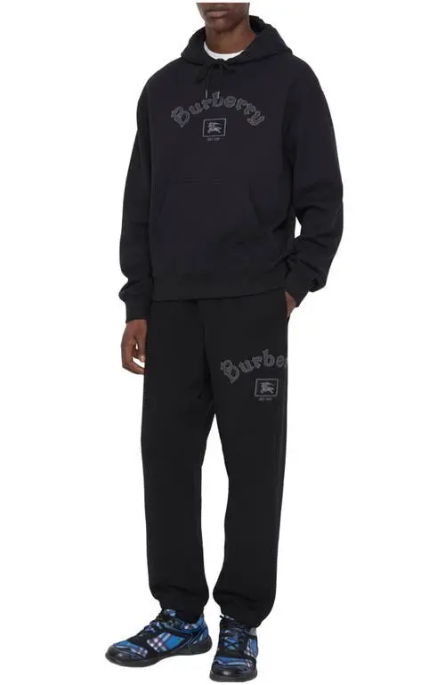 Burberry Gothic Logo Cotton Jogging Pants