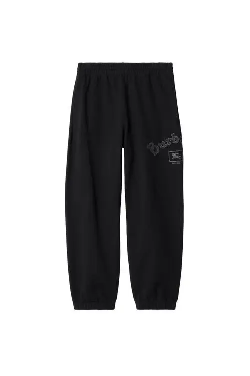 Burberry Gothic Logo Cotton Jogging Pants