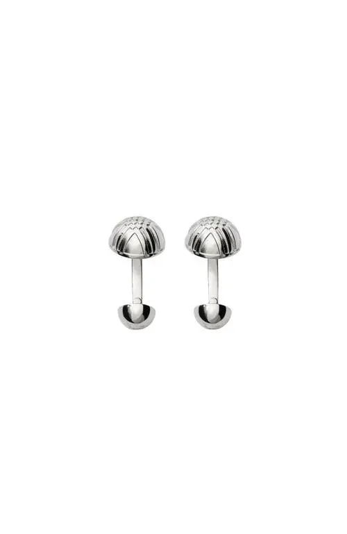 Burberry Engraved Check Cufflinks - Silver