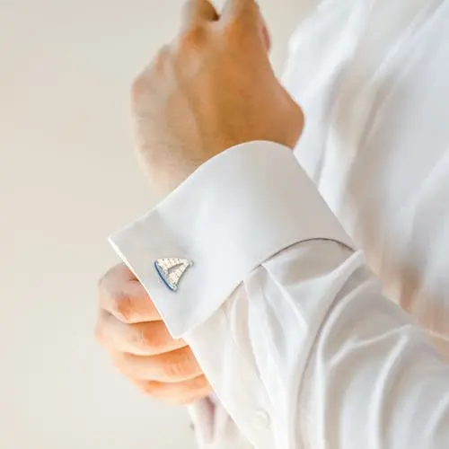 LINK UP Enamel Sailboat Cufflinks