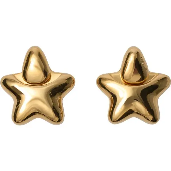 Burberry Star Stud Earrings - Gold